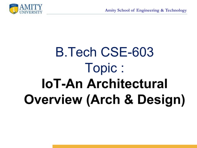 Physical Design, Logical Design – IoT Enabling Technologies | PPT