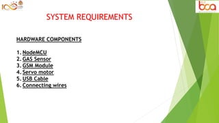 Gas leakage detection by using Arduino uno | PPTX