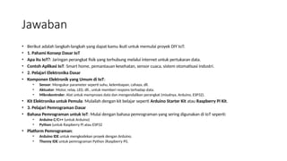 Jawaban GPT untuk belajar IOT dari nol/pemula | PPTX