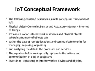 Rrchitecture of interest of things IOT frame work | PPTX