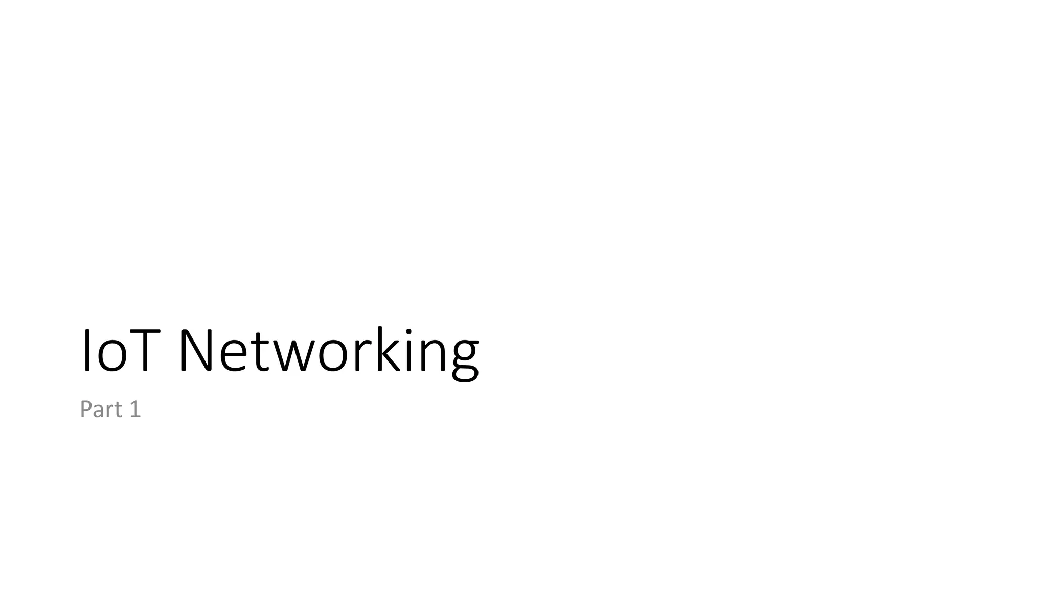 Application Layer Protocols For The Iot Ppt