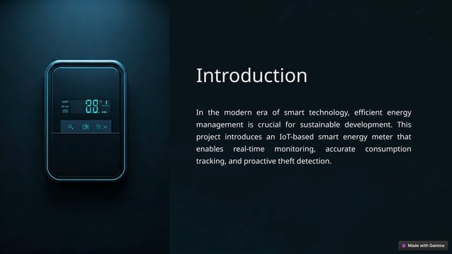 An IoT Based Smart Energy Meter Presentation | PPTX