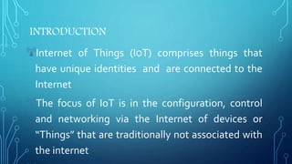 Io t based water level monitoring system of dams in | PPTX