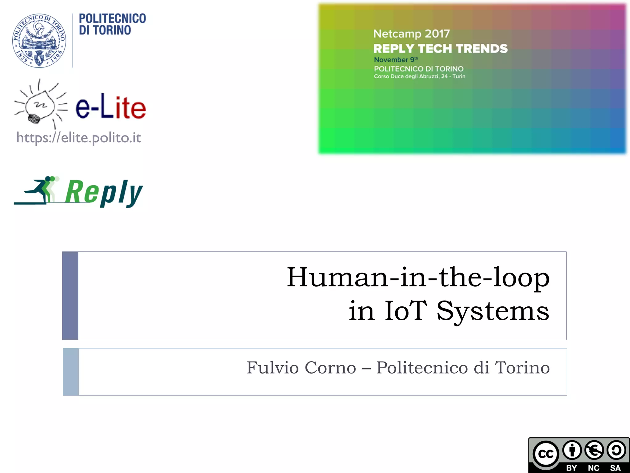 Human-in-the-loop in IoT Systems | PPT