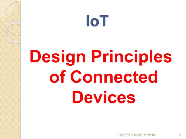 Iot Design Principles Of Connected Devices
