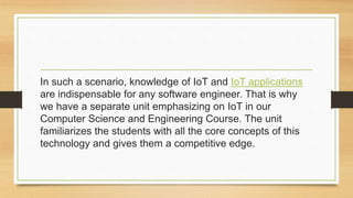 IoT - IoT Applications - Avantika University, MP | PPTX
