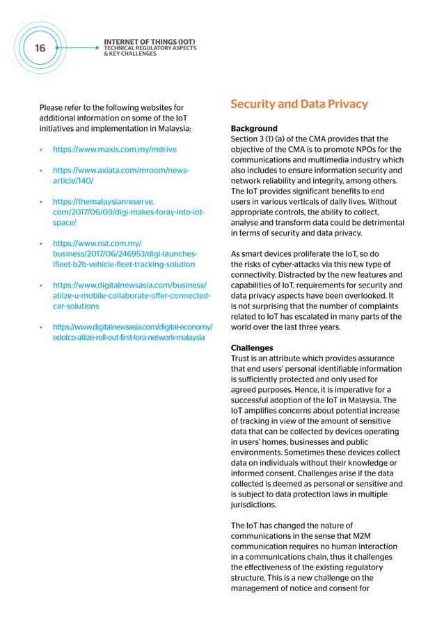 IoT - Technical Regulatory Aspects and Key Challenges | PDF | Internet | Computing