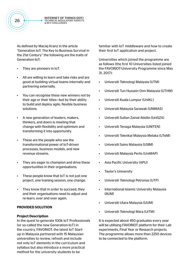 IoT - Technical Regulatory Aspects and Key Challenges | PDF | Internet | Computing