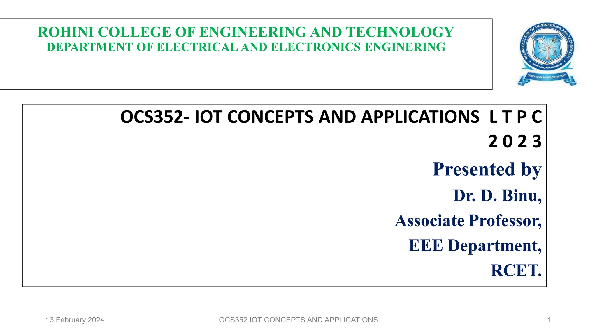 UNIT I INTRODUCTION TO INTERNET OF THINGS | PDF