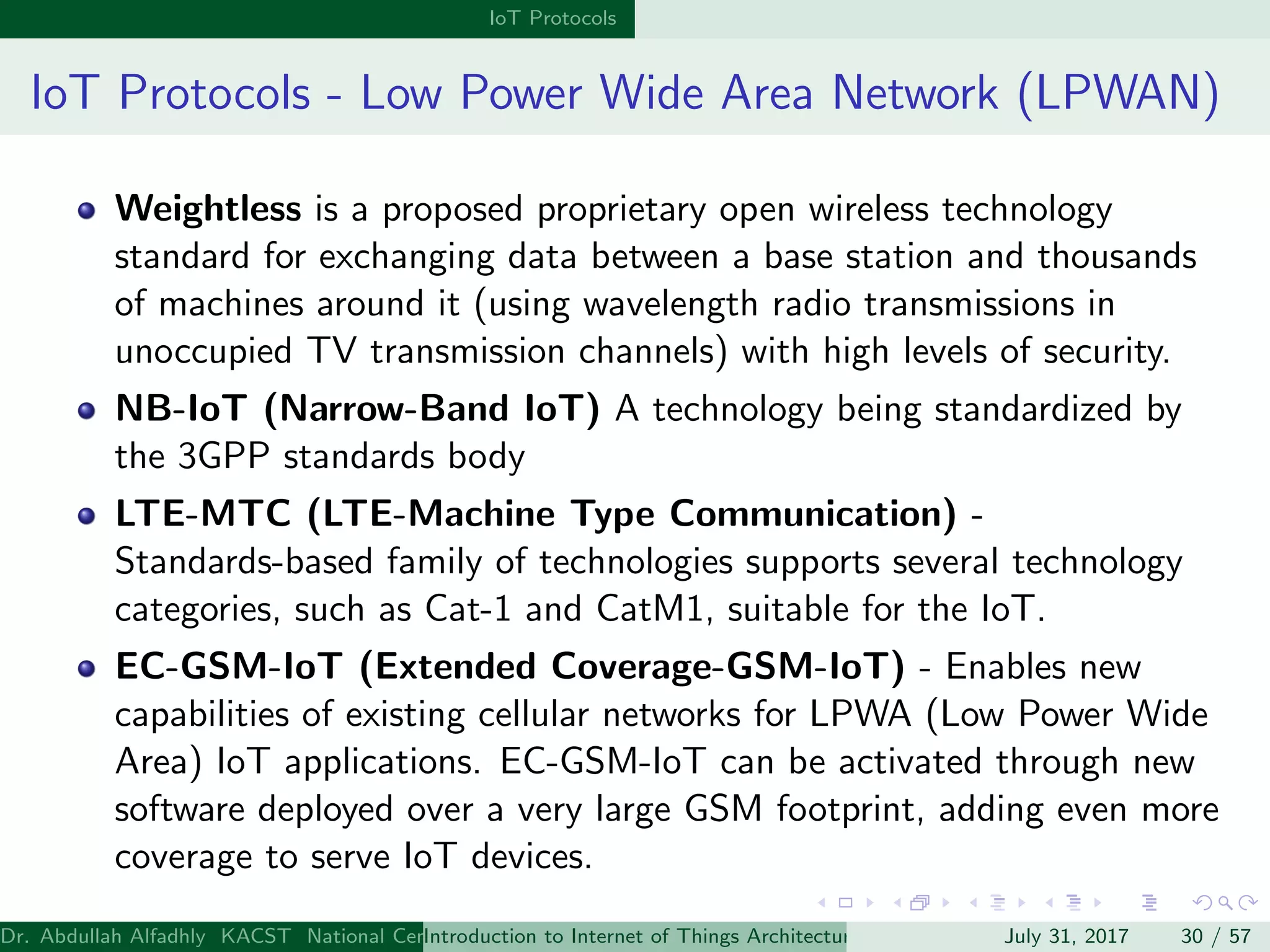 Introduction to IoT Architectures and Protocols | PDF