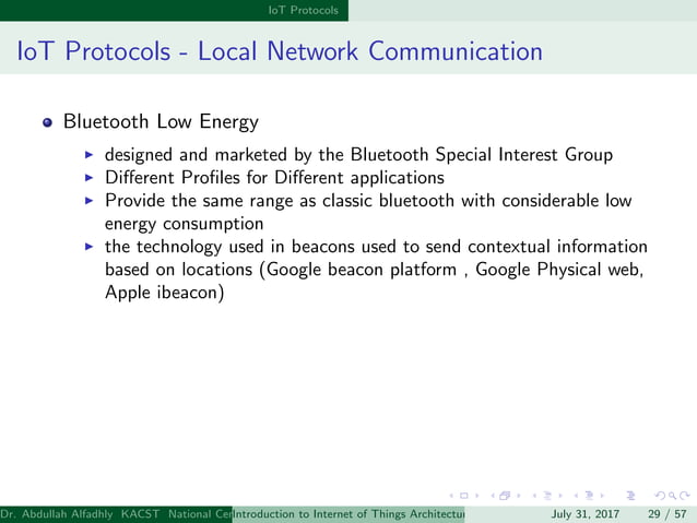 Introduction to IoT Architectures and Protocols | PDF