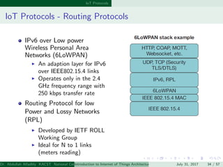 Introduction to IoT Architectures and Protocols | PPT