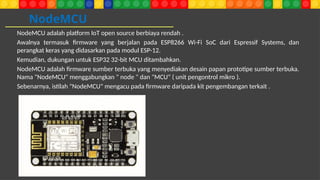 Slide presentasi IOT Node MCU SMK Telkom Bandung | PPTX