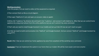 IoT Based Home Automation System Presantation | PPTX