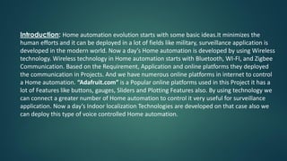 IoT based home automation | PPT