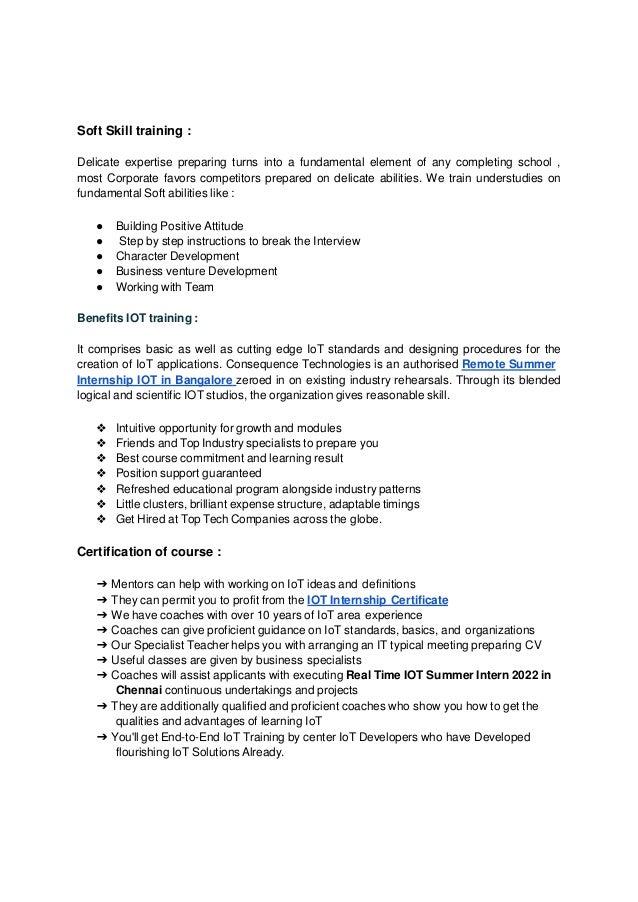 IOT Training program | PPTX