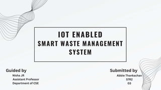 Iot Enabled waste management system.pptx | Technology Industry | Industries