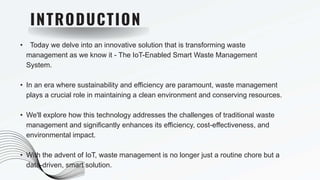 Iot Enabled waste management system.pptx | Technology Industry | Industries