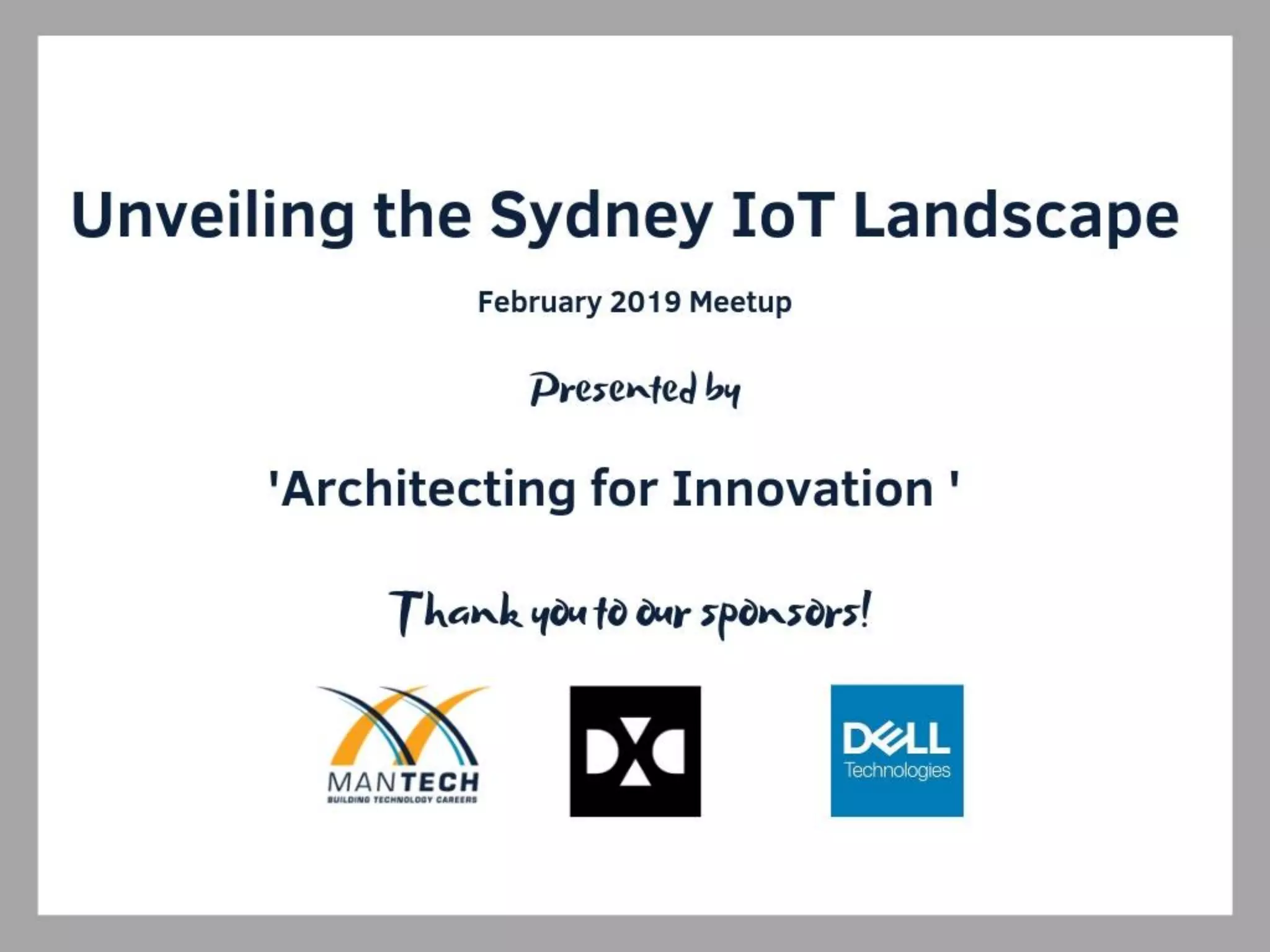 Unveiling the Sydney IoT Landscape | PPT