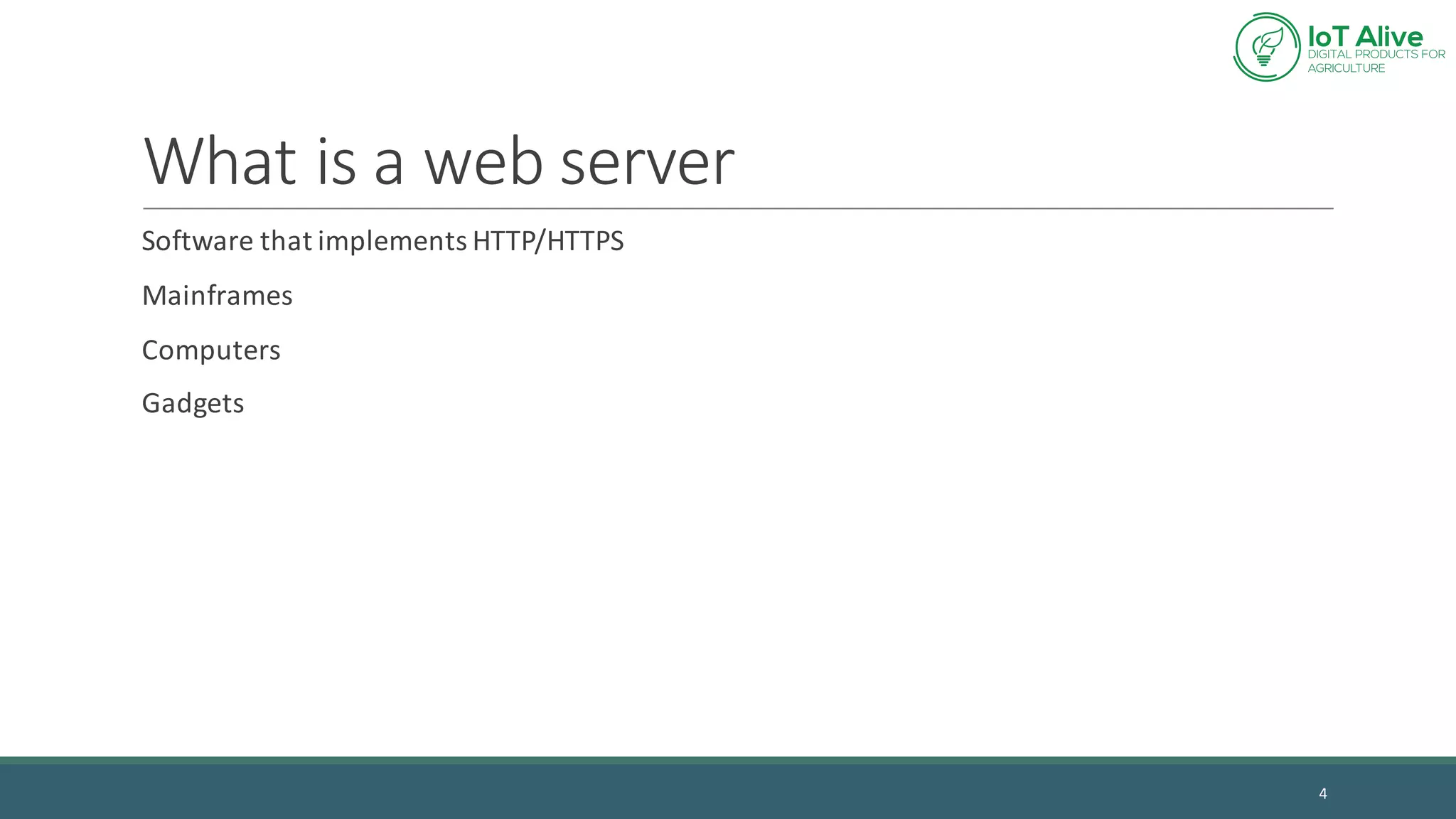Lecture 5 Webservers For The Internet Of Things Ppt