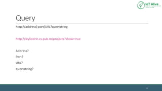 Lecture 5 - Webservers for the Internet of Things | PDF