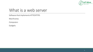 Lecture 5 - Webservers for the Internet of Things | PDF