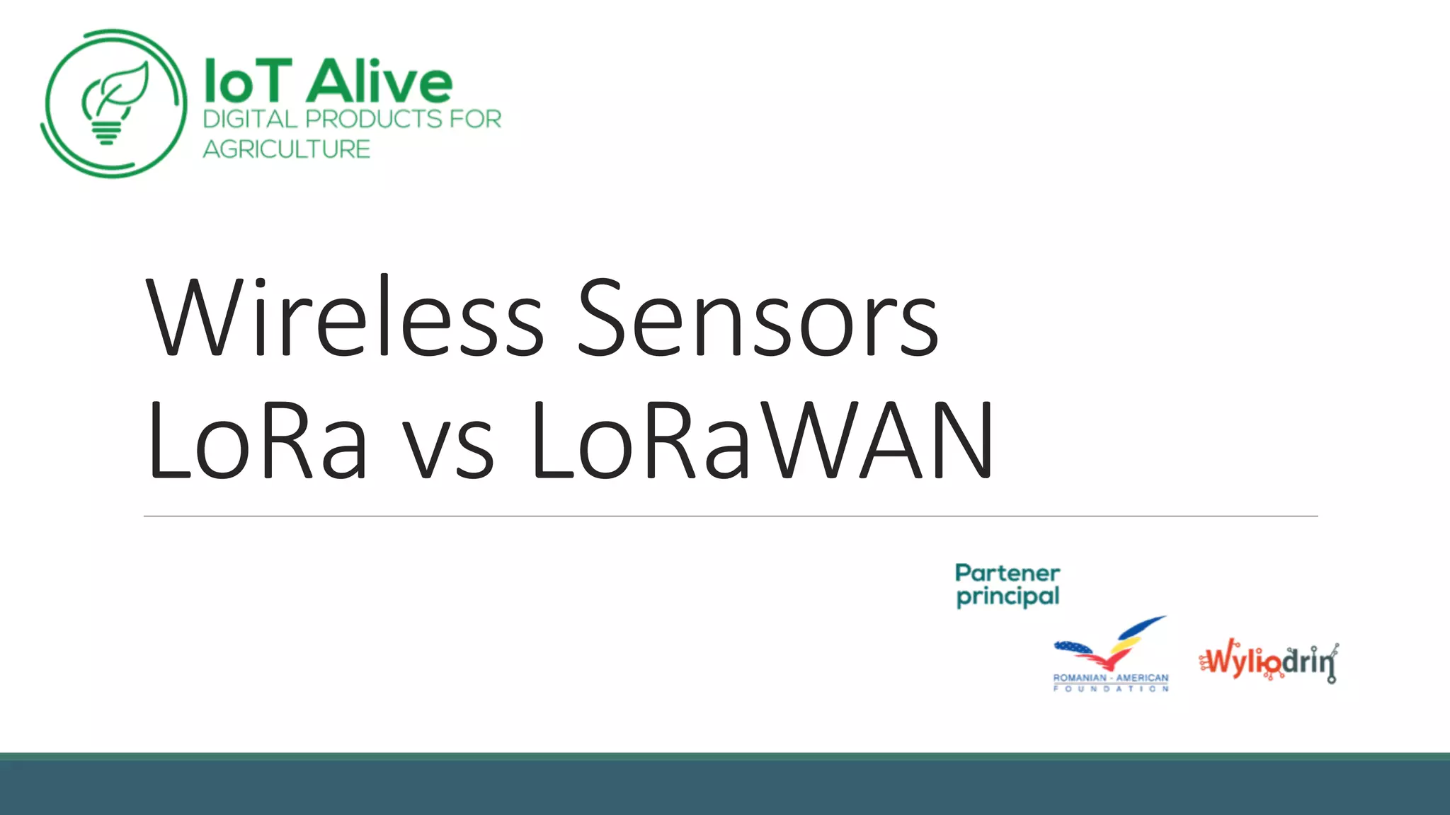 Lecture 6 - Wireless Sensors LoRa vs LoRaWAN | PDF