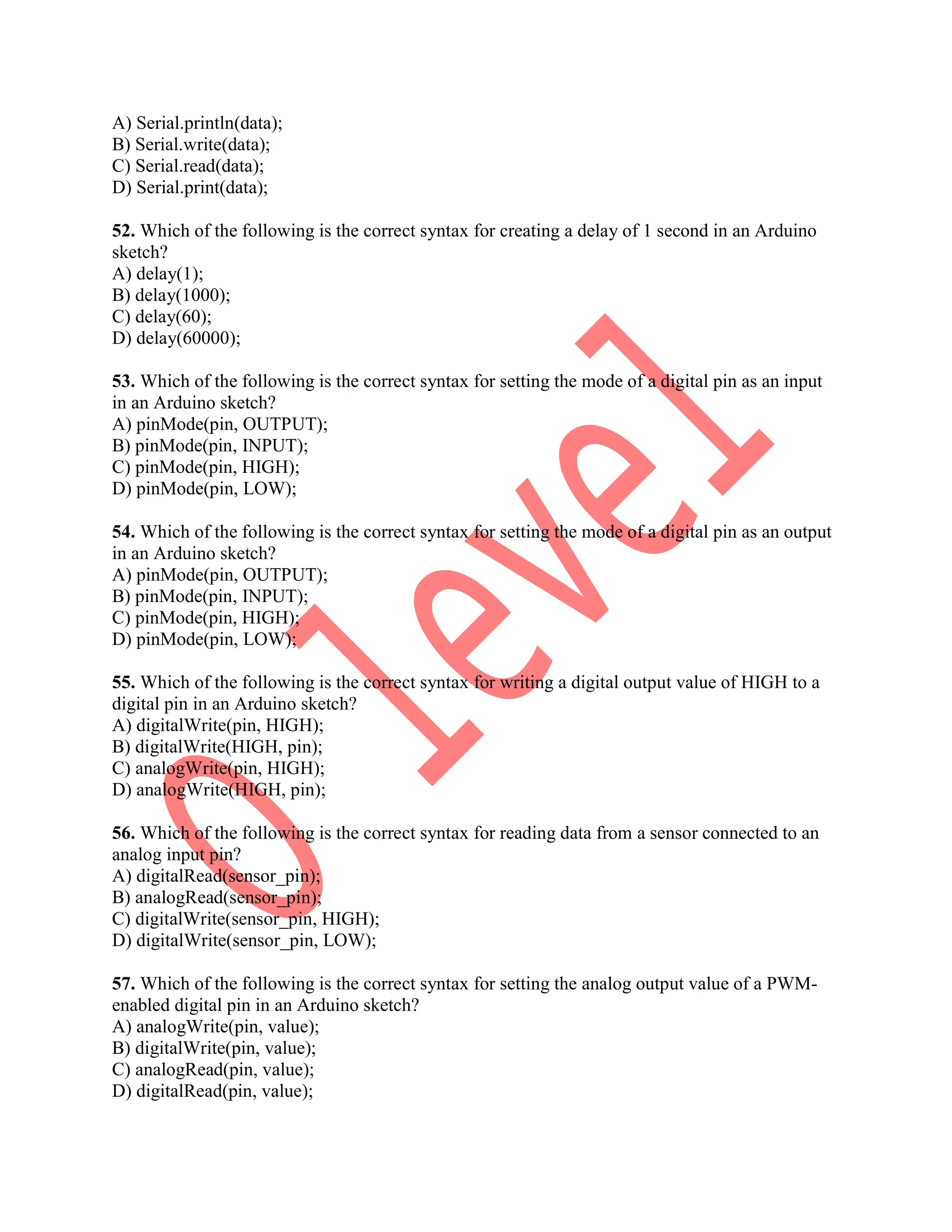 50+ Arduino MCQs with Answers | Beginners to Advanced Quiz for ...