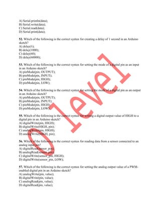 50+ Arduino MCQs with Answers | Beginners to Advanced Quiz for ...