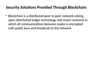 Blockchain distributed peer to peer network | PPTX