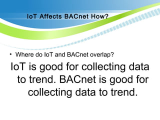 IoT Affects BACnet How? | PPT