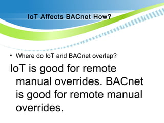 IoT Affects BACnet How? | PPT
