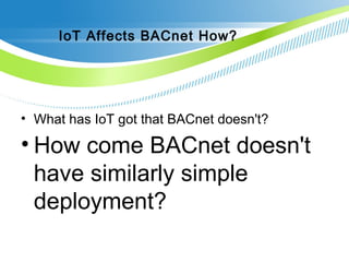 IoT Affects BACnet How? | PPT