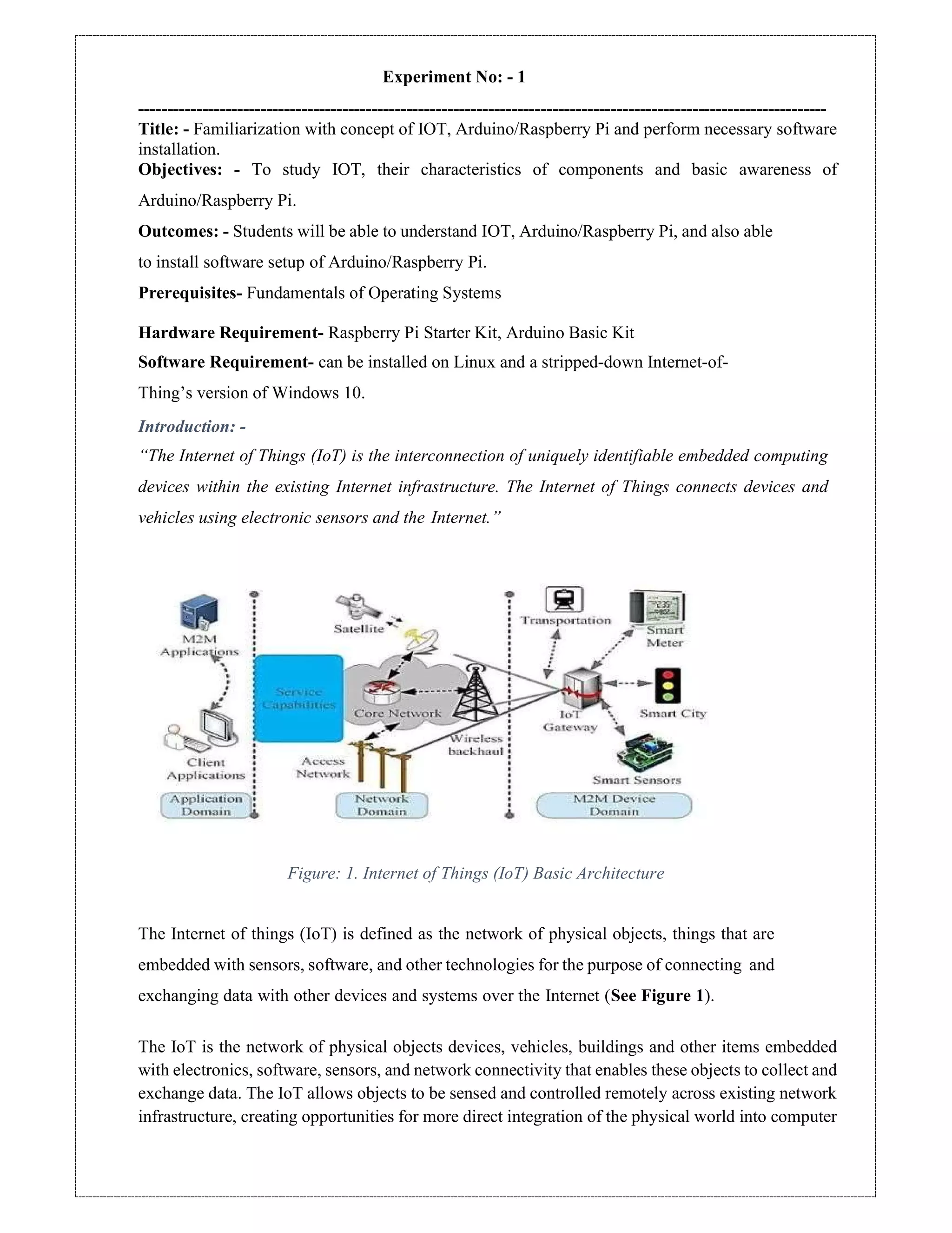 Internet of things aktu lab file | PDF