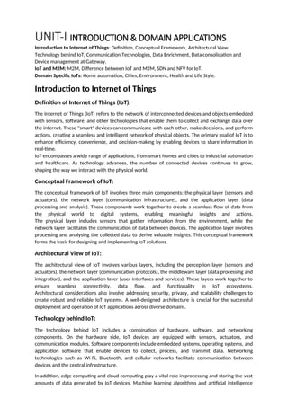 IoT ALL UNITS Notes.docxinternet of things note | DOCX | Internet of ...