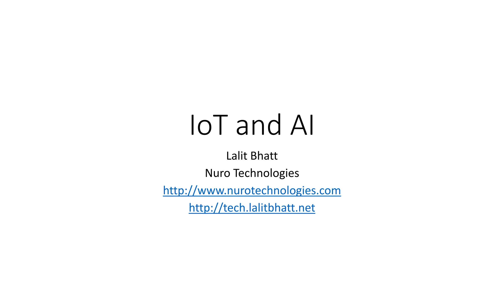IoT and AI | PPTX