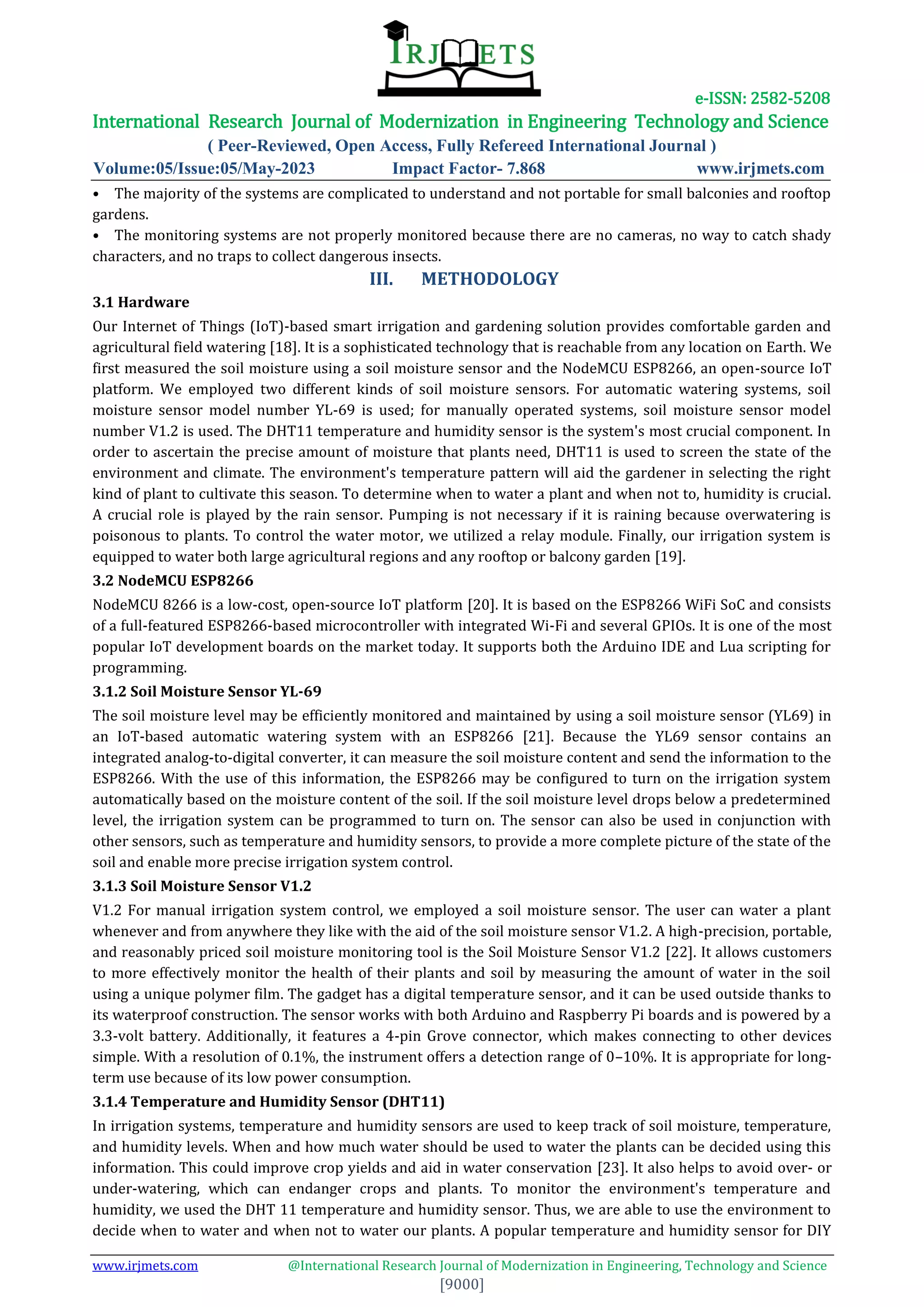IOT AND ARTIFICIAL INTELLIGENCE BASED SMART GARDENING AND IRRIGATION SYSTEM.pdf | Internet ...