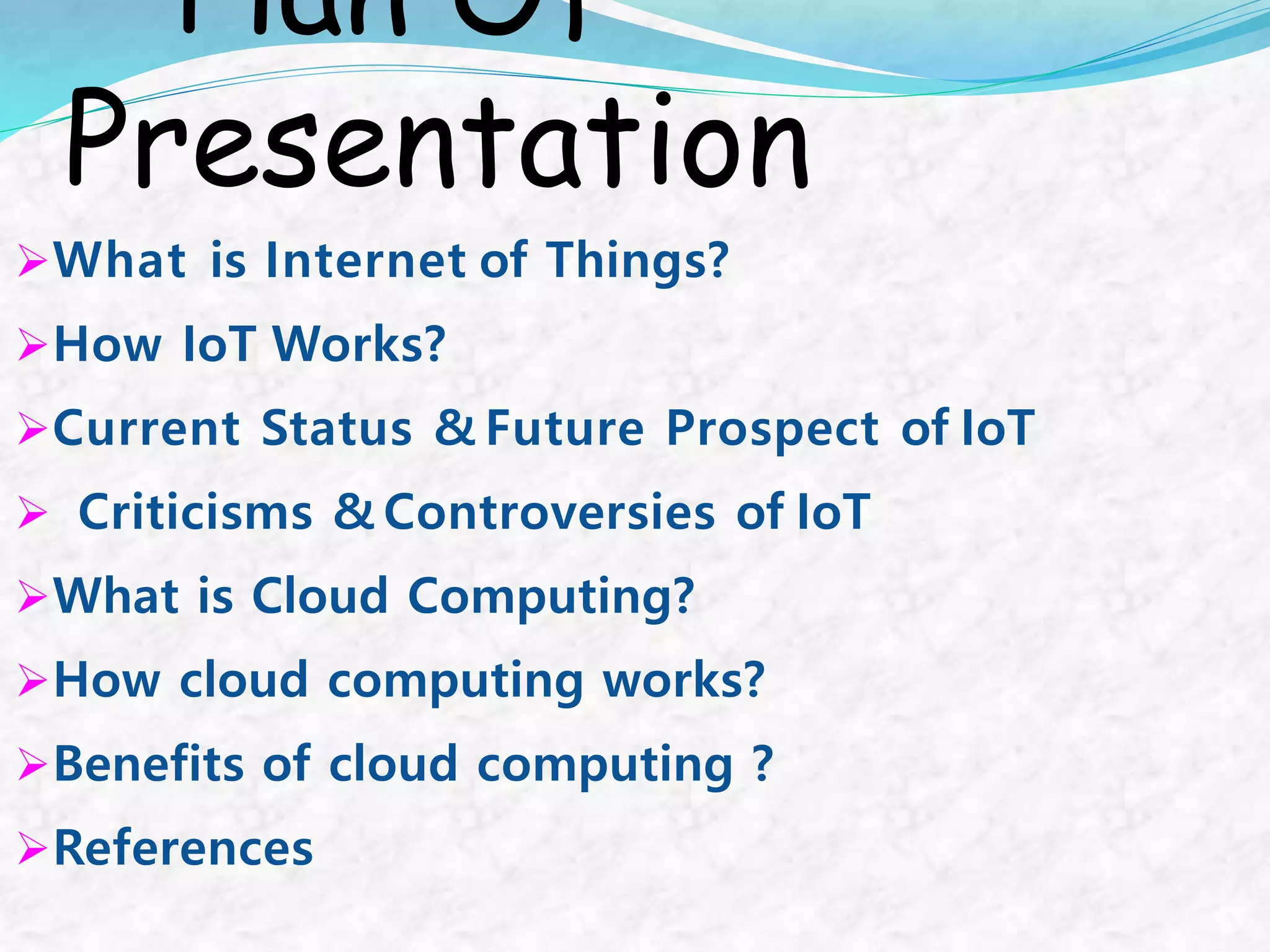 Iot and cloud computing | PPTX