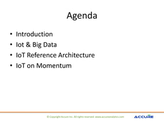 Momentum in Big Data, IoT and Machine Intelligence | PPT