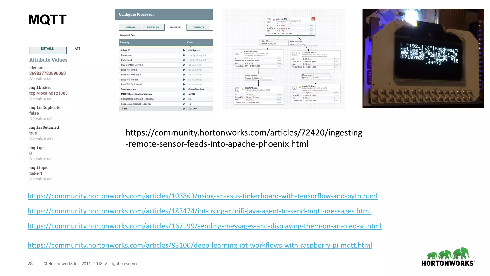 IoT Edge Processing with Apache NiFi and MiniFi and Apache MXNet for IoT NY 2018 | PPT