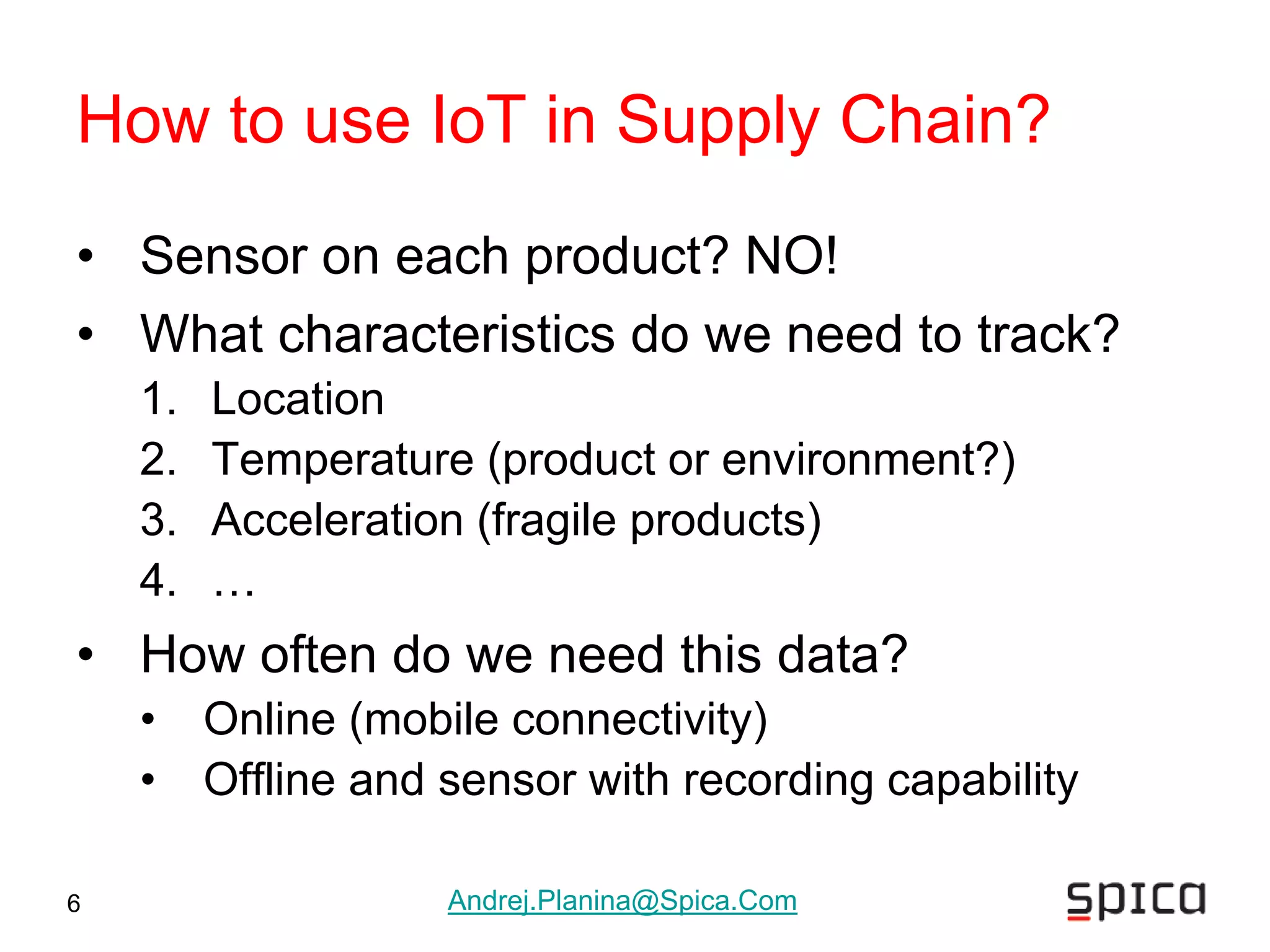 IoT applications for supply chain | PPTX