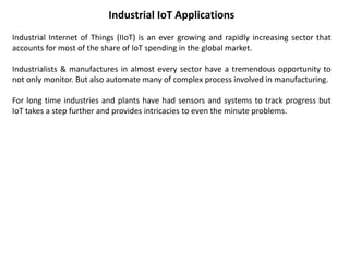 Iot applications in manufacturing | PPT
