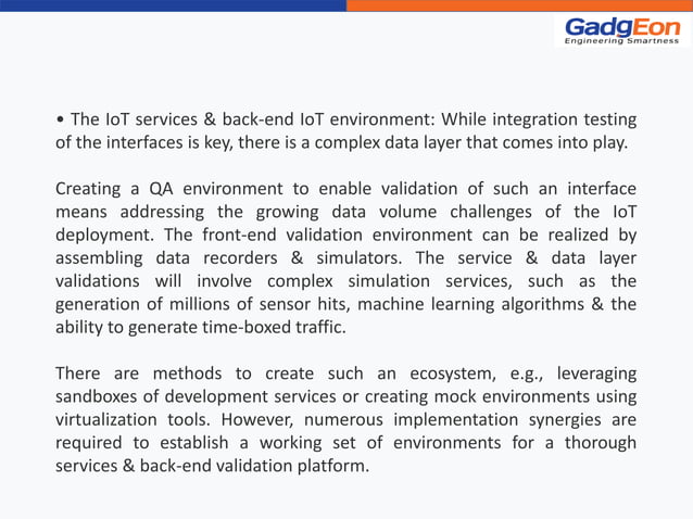 Iot Application Testing Complexities And Challenges Ppt
