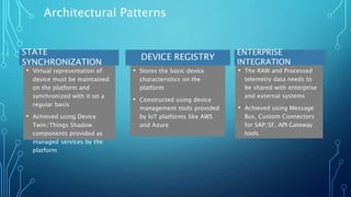 IoT architectural patterns | PPT