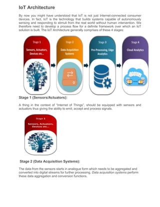 The IoT Architecture generally comprises of these 4 stages: | PDF
