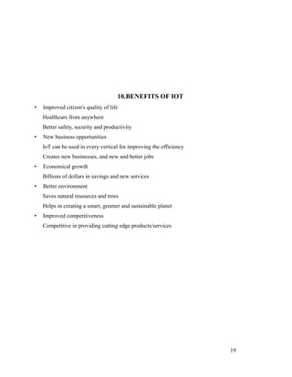 Iot architecture report | PDF