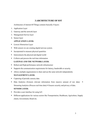 Iot architecture report | PDF