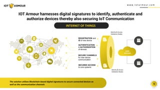 IoT Armour: Securing connected devices and critical IoT infrastructure with Blockchain-enabled ...