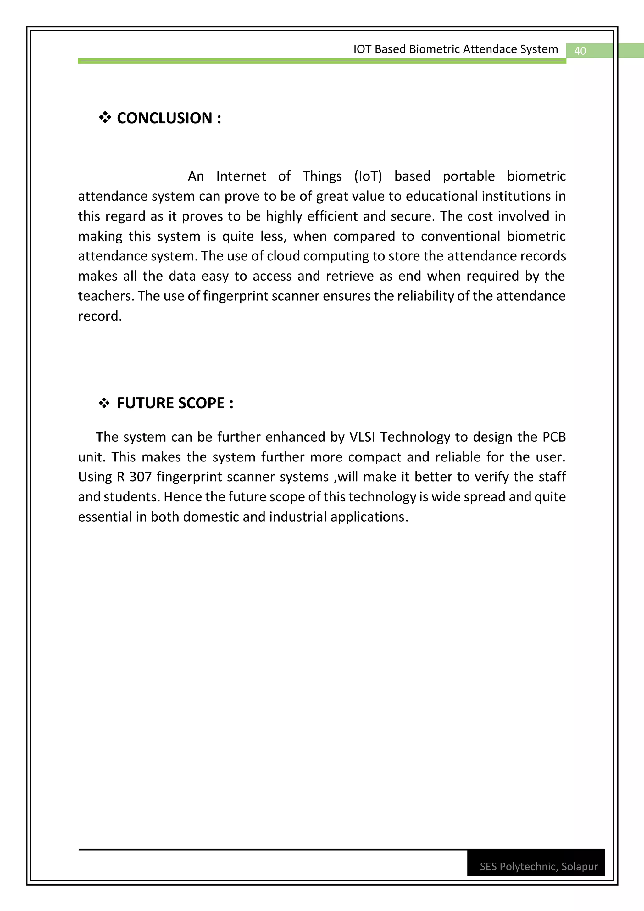 Iot attendance system using fingerprint module | PDF | Internet | Computing