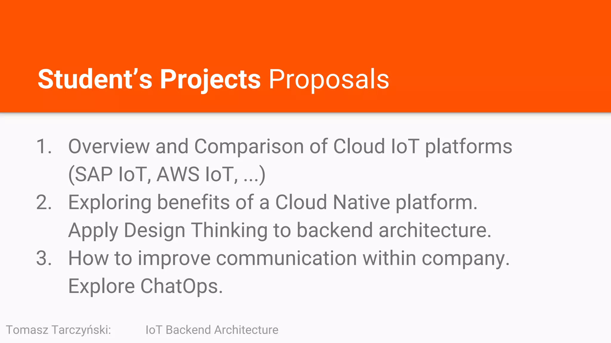 IoT backend architecture | PDF